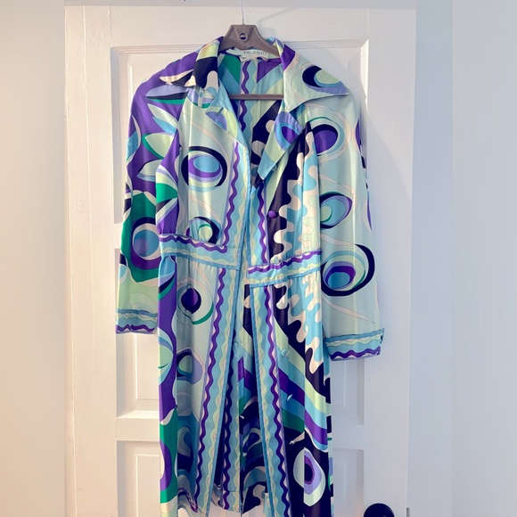 Emilio Pucci | Jackets & Coats | Vintage Silk Pucci Coat | Poshmark
